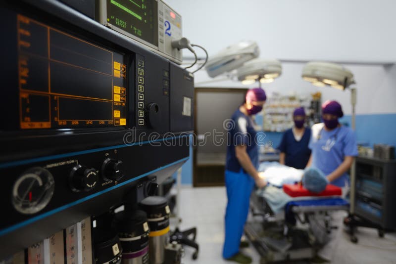 Operation Room with Medical Staff during Surgery Stock Image - Image of ...