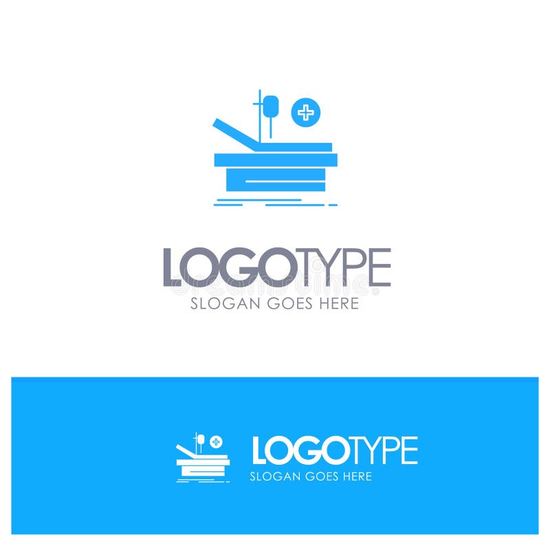 Operation, Theater, Medical, Hospital Blue Solid Logo with Place for ...