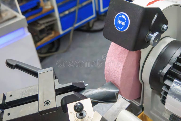 The Operation of Tool Grinding Machine with the Drill Tool Stock Photo ...