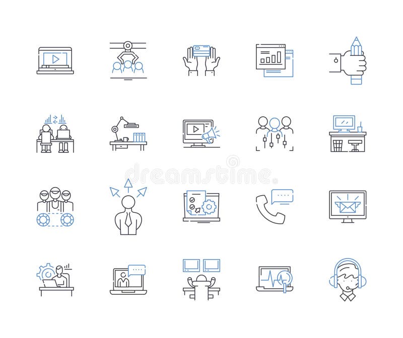 Operational Administration Line Icons Collection. Efficiency ... Operational Administration Line Icons Collection. Efficiency ...
