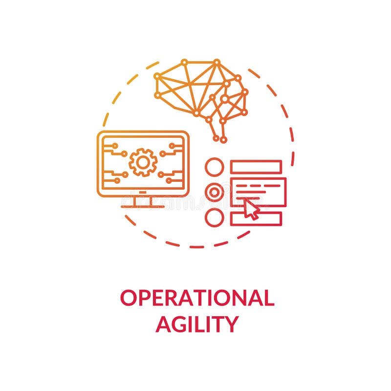 Operational Agility Red Gradient Concept Icon Stock Vector ...