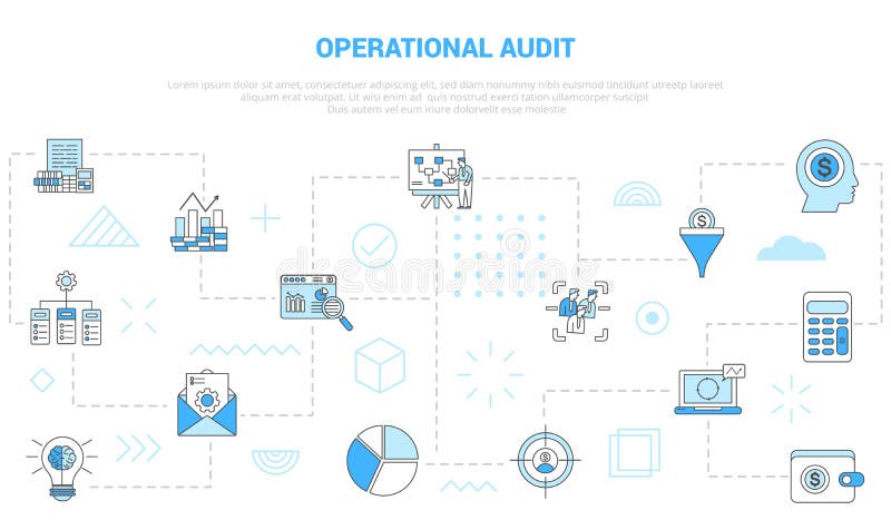 Operational Audit Concept with Icon Set Template Banner with Modern ...
