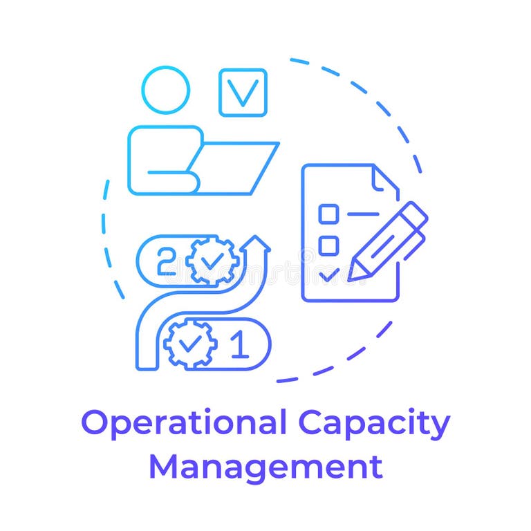 Operational Capacity Management Blue Gradient Concept Icon Stock ...