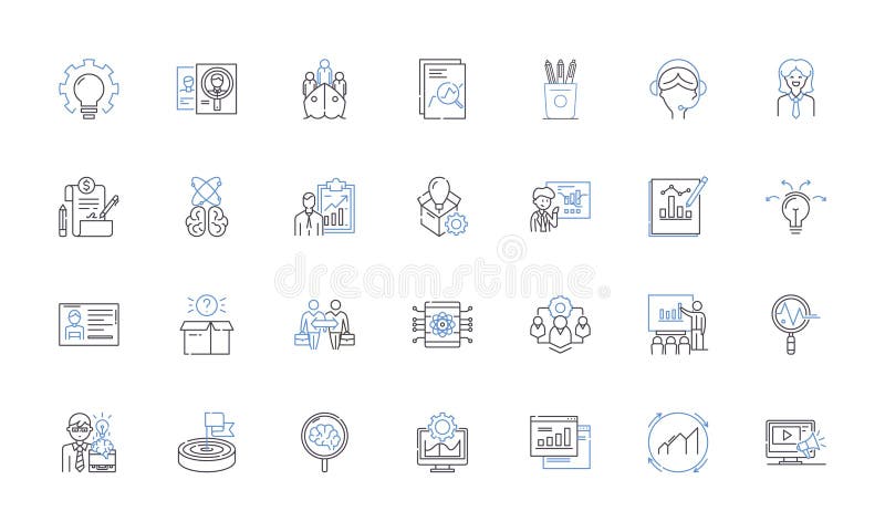 Operational Concept Line Icons Collection. Efficiency, Optimization ... Operational Concept Line Icons Collection. Efficiency, Optimization ...