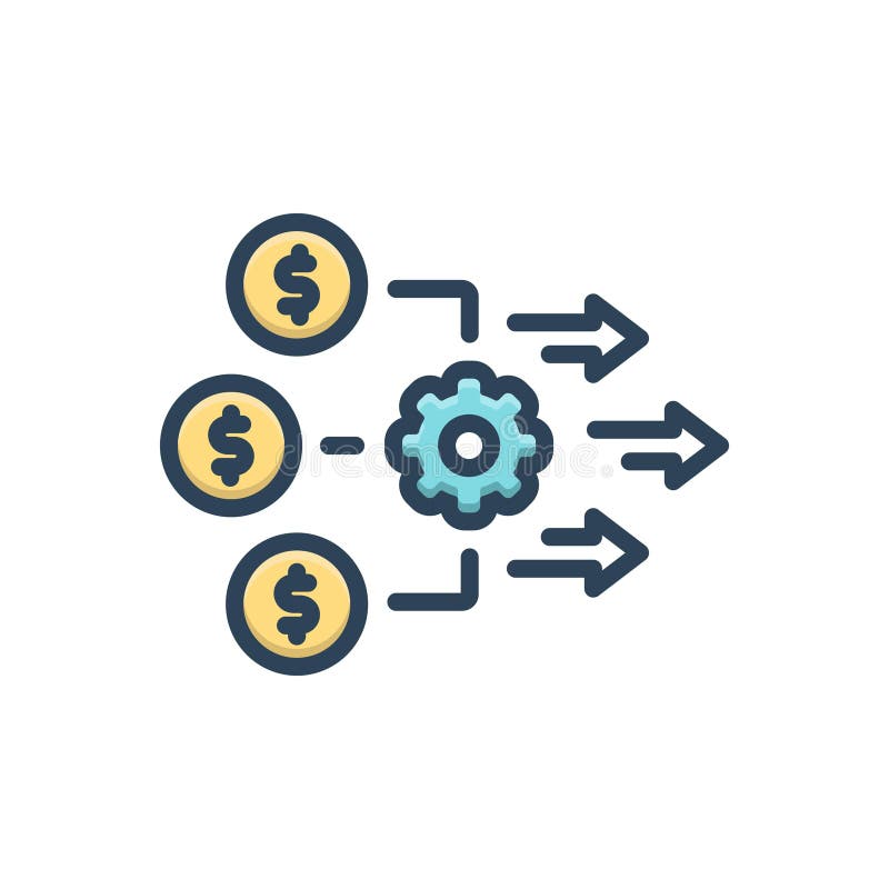 Color Illustration Icon for Operational Cost, Management and Money ...