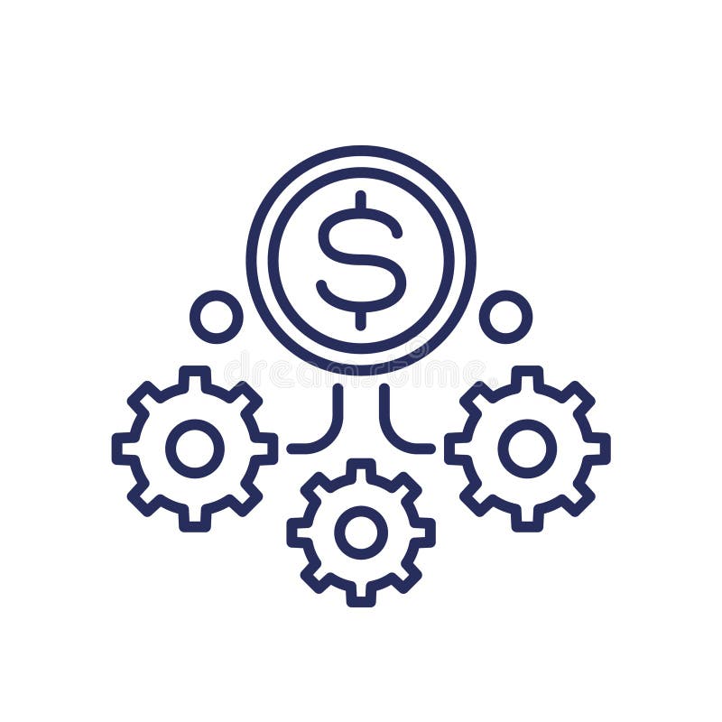 Operational Costs Icon, Linear Design Stock Vector - Illustration of ...