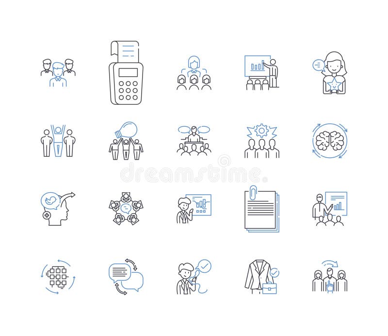 Operational Efficiency And Optimization Line Icons Collection