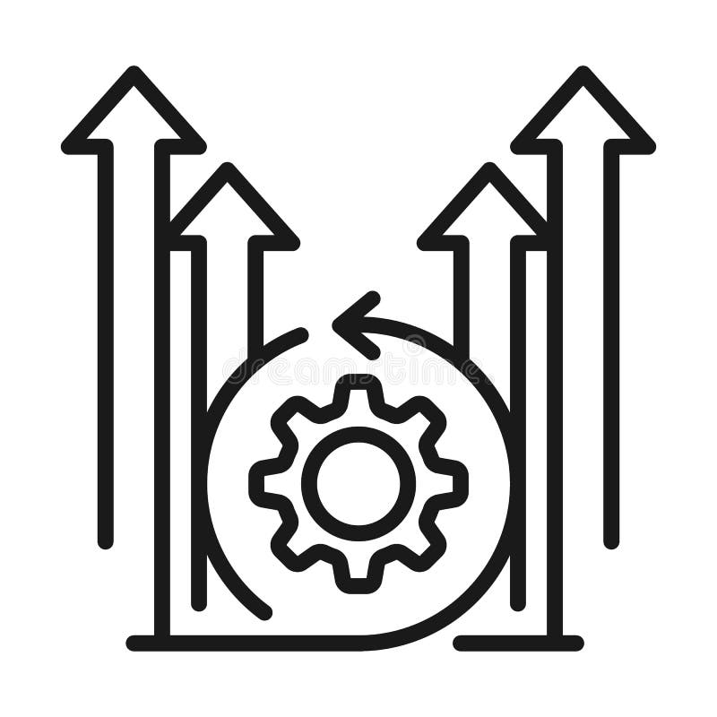 Operational Excellence, Efficiency or Production Growth Icon. Line ... Operational Excellence, Efficiency or Production Growth Icon. Line ...
