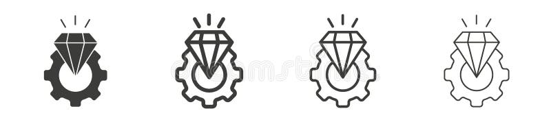 Operational Excellence Icon Vector Set on White Background Stock Vector ...