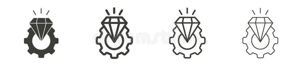 Operational Excellence Icon Vector Set on White Background Stock Vector ...
