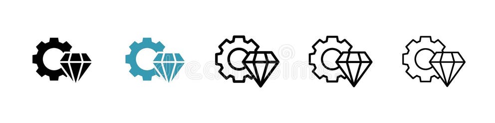 Operational Excellence Icon Vector Set on White Background Stock Vector ...