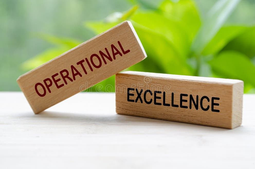 Operational Excellence Text on Wooden Blocks. Continuous Improvement ...