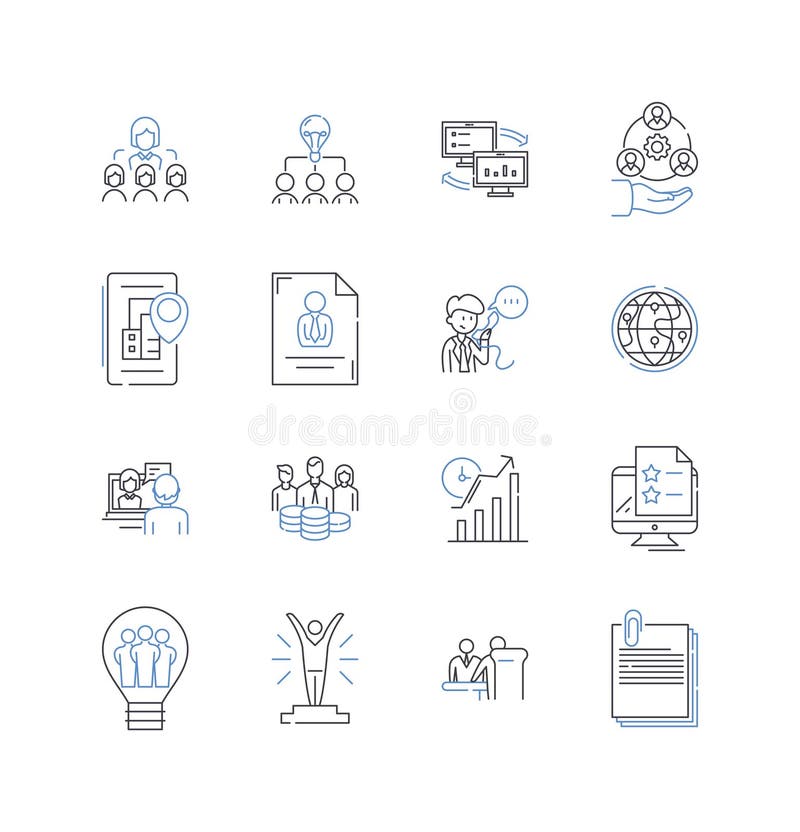 Operational Guidance Line Icons Collection. Procedure, Protocol ...