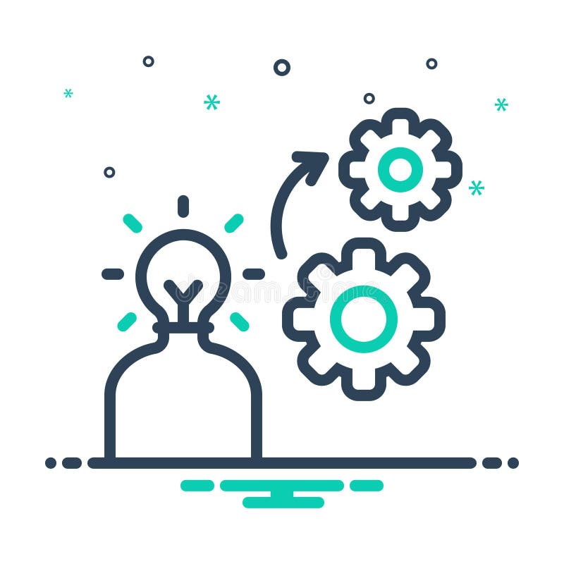 Mix Icon for Operational, Operable and Control Stock Illustration ...