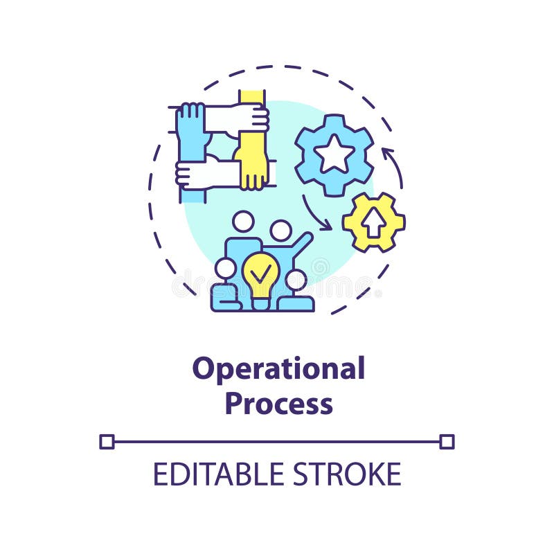 Operational Process Multi Color Concept Icon Stock Vector ...