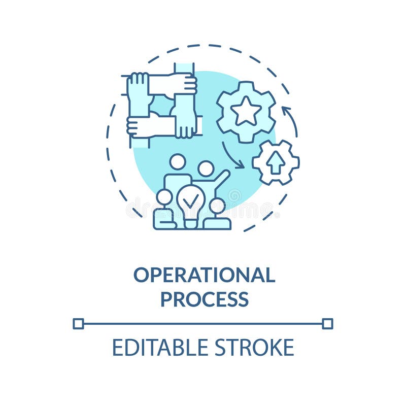 Operational Process Soft Blue Concept Icon Stock Vector - Illustration ...
