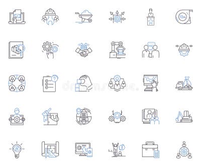 Operational System Line Icons Collection. Windows, MacOS, Linux ...