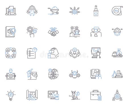 Operational System Line Icons Collection. Windows, MacOS, Linux ...