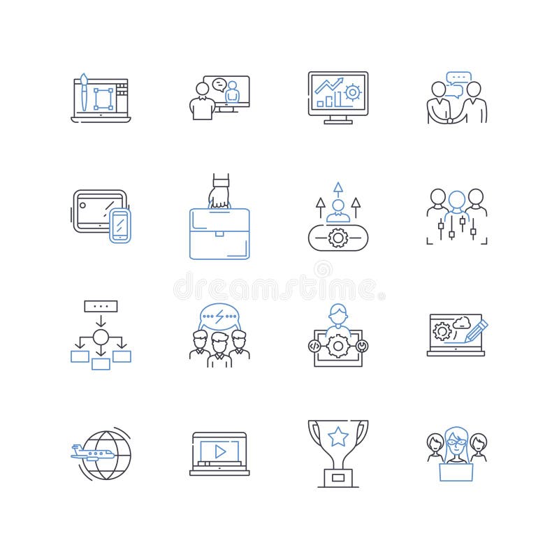 Operations Branch Line Icons Collection. Efficiency, Procedures ... Operations Branch Line Icons Collection. Efficiency, Procedures ...