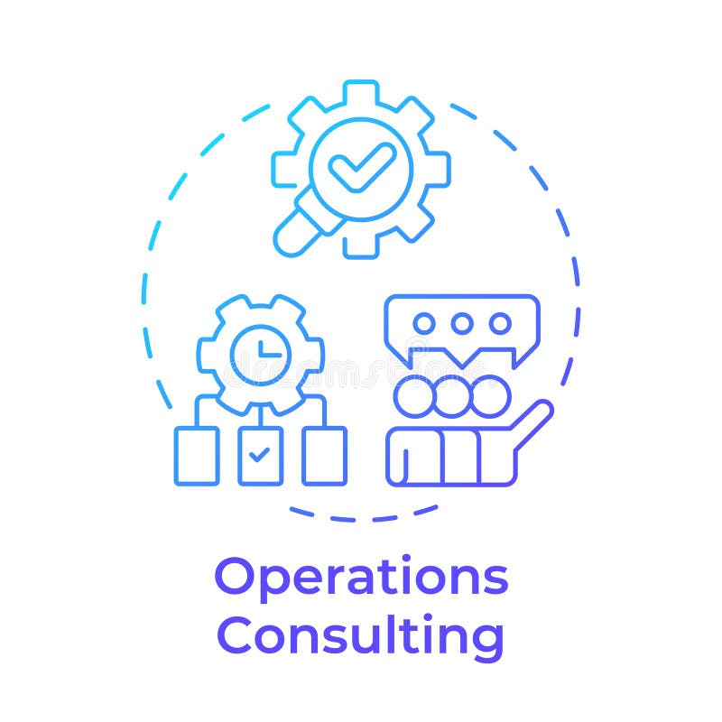 Operations Consulting Blue Gradient Concept Icon Stock Illustration ...