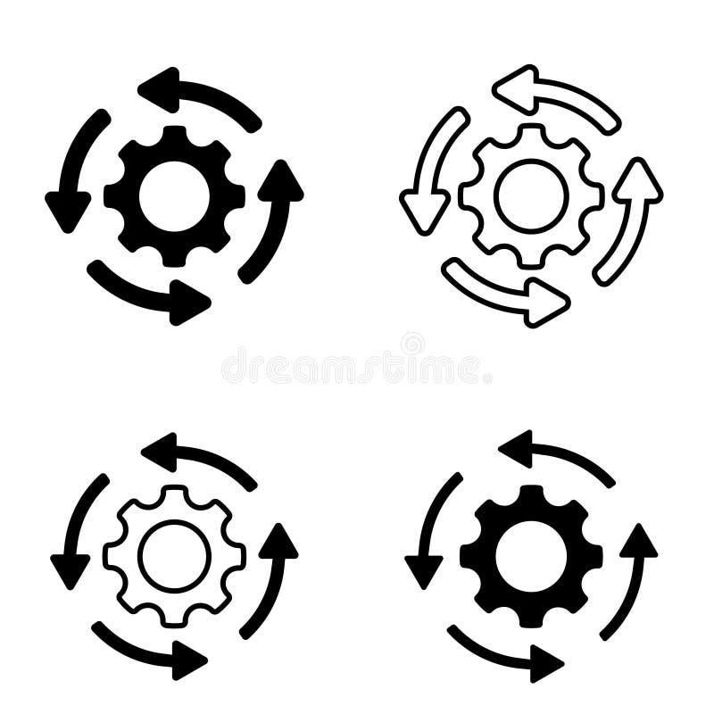 Operations Icon Vector. Workflow Illustration Sign. Work Flow Symbol ...