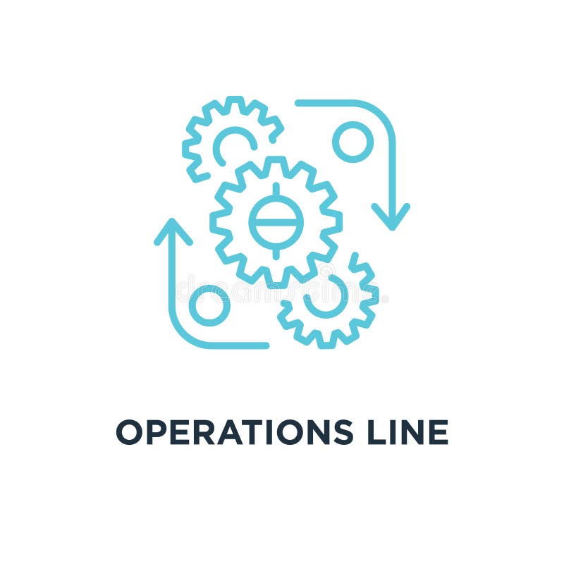 Operations Line Icon. Operations Line Concept Symbol Design, Vec Stock ...