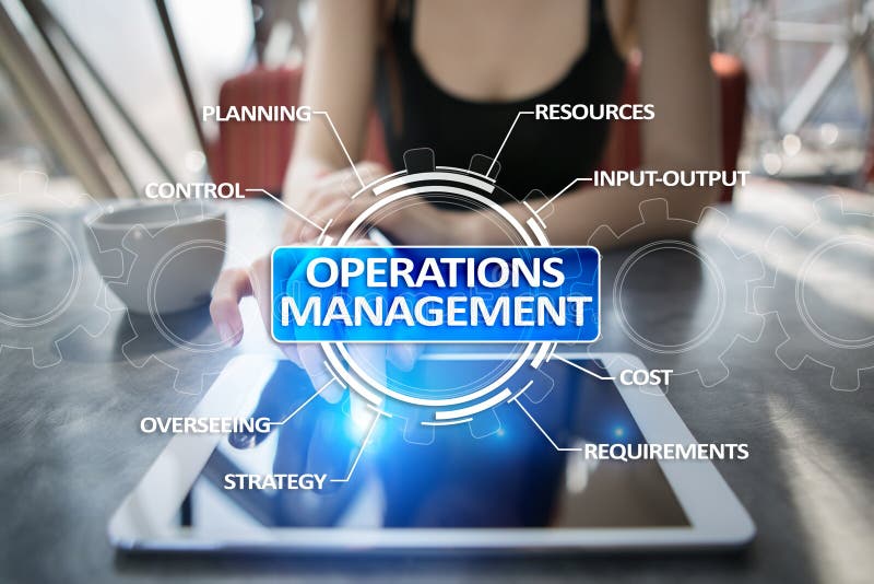 Operations Management Business and Technology Concept on Virtual Screen ...