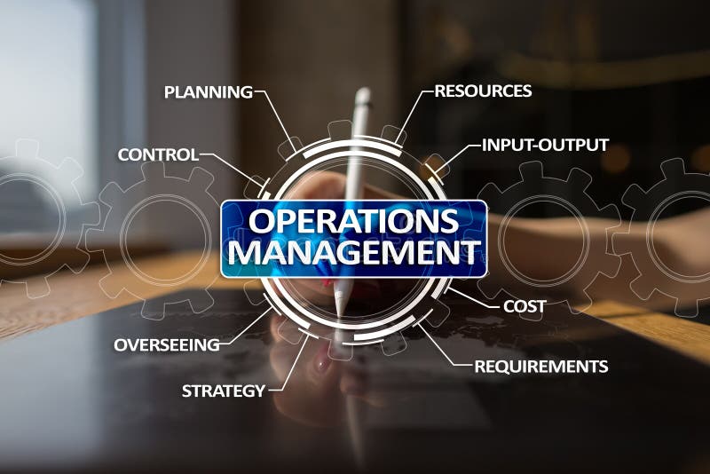 Operations Management Business and Technology Concept on Virtual Screen ...