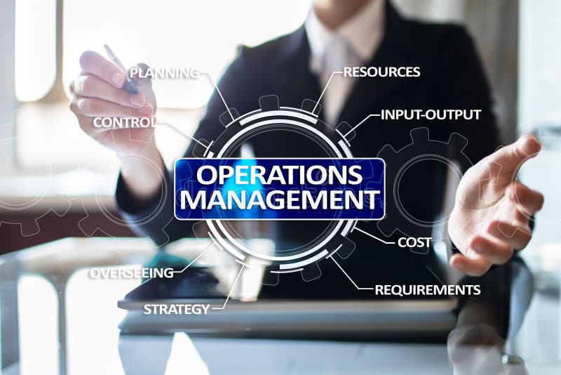 Operations Management Business and Technology Concept on Virtual Screen ...