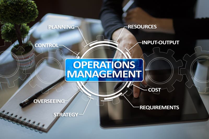 Operations Management Business And Technology Concept On Virtual Screen ...