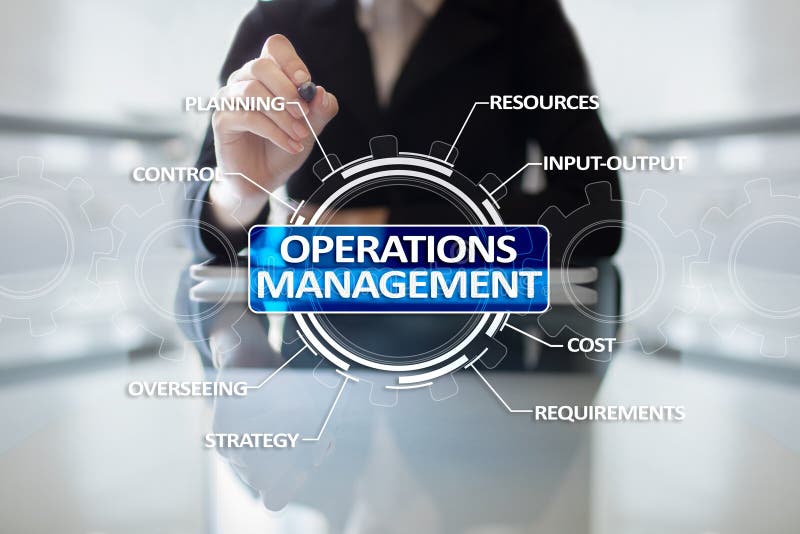 Operations Management Business and Technology Concept on Virtual Screen ...