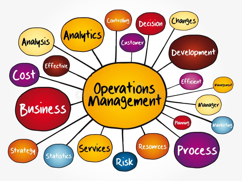 Operations Management Mind Map Flowchart Stock Illustration ...