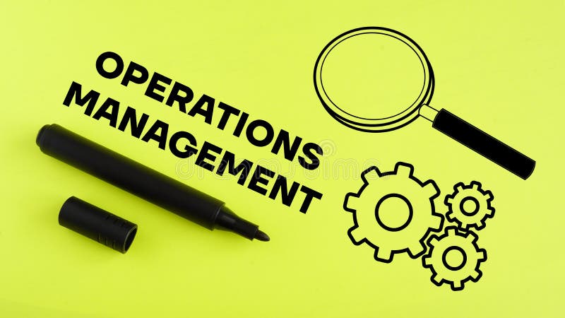 Operations Management is Shown Using the Text and Picture of Gears ...