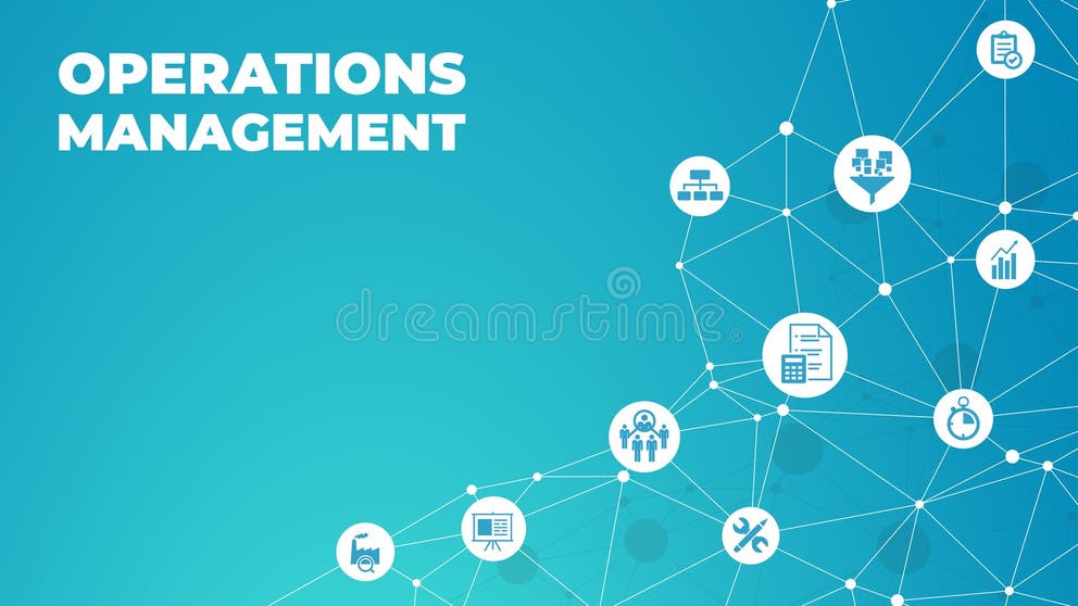 Operations Management Vector Illustration. Material Flow, Input and ...
