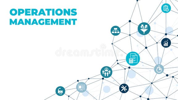 Operations Management Vector Illustration. Material Flow, Input and ...