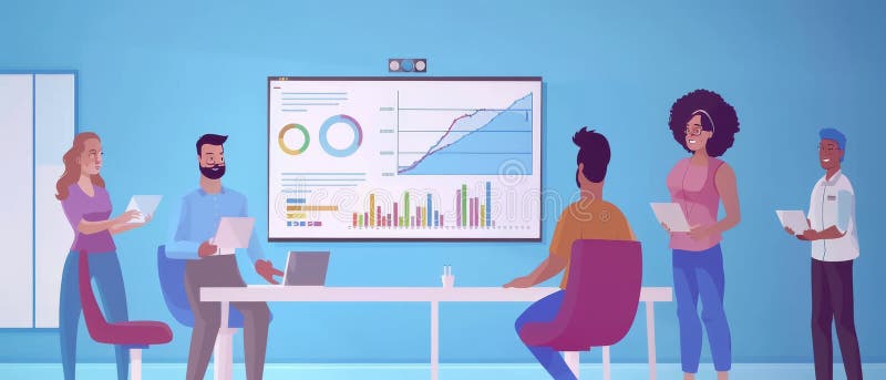 The Operations Manager Gives a Presentation during the Business Office ... The Operations Manager Gives a Presentation during the Business Office ...