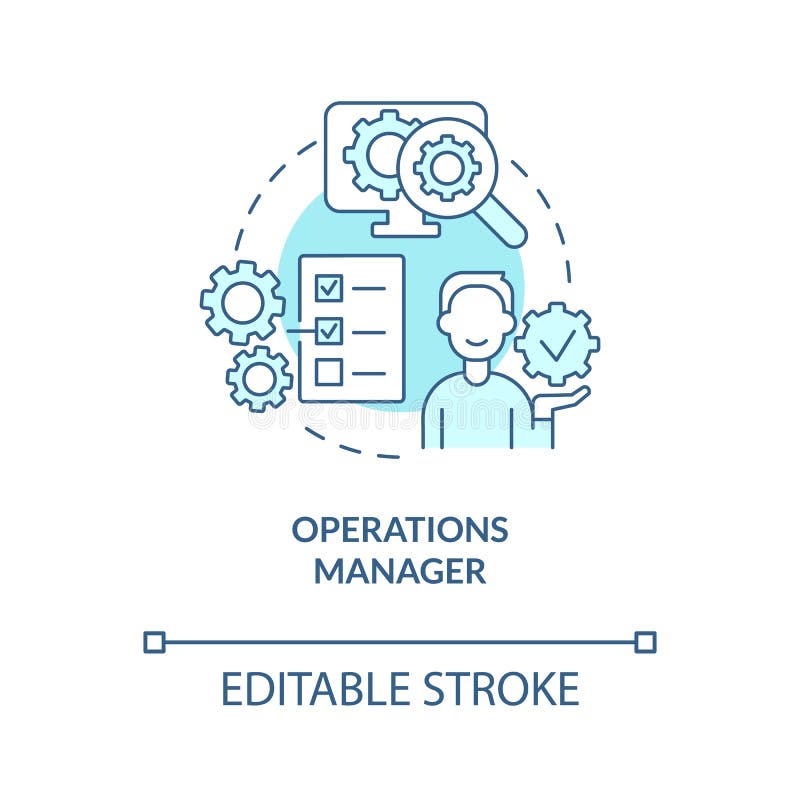 Operations Manager Turquoise Concept Icon Stock Vector - Illustration ... Operations Manager Turquoise Concept Icon Stock Vector - Illustration ...