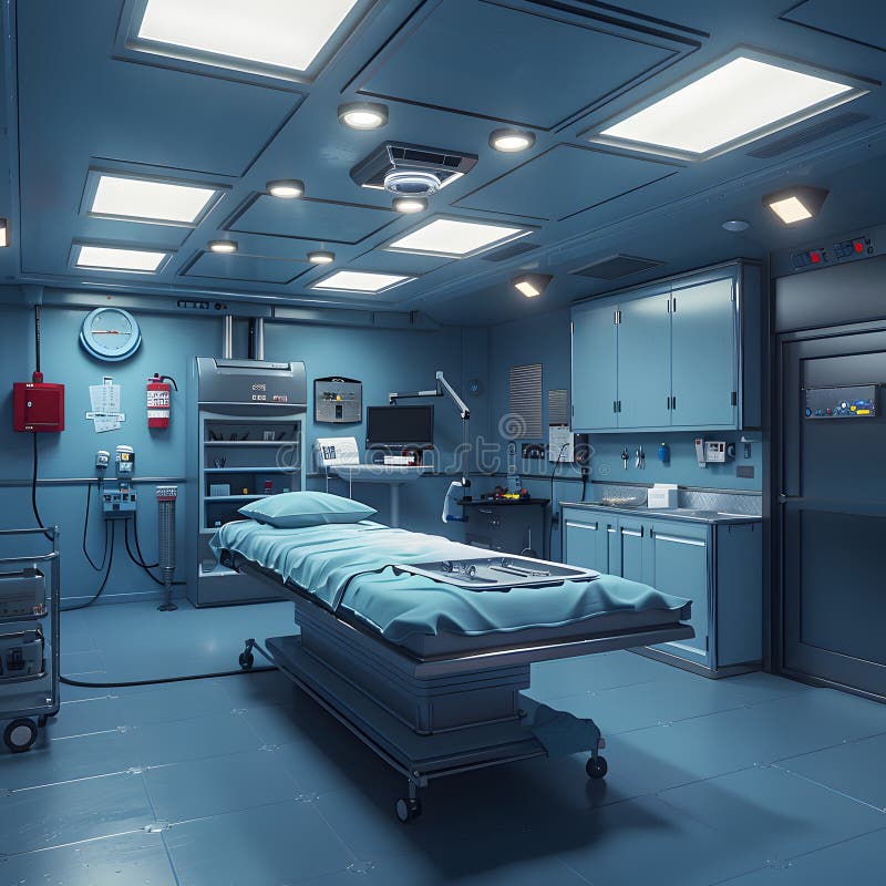 Operations Room Ready for an Operation and Tools Tray Near Oprtation ...