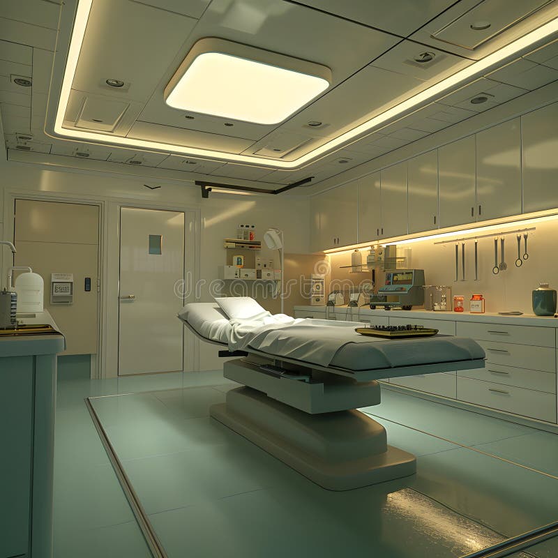 Operations Room Ready for an Operation and Tools Tray Near Oprtation ...