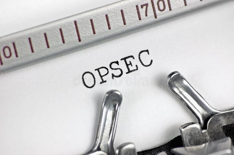 Operations Security Acronym OPSEC Text Macro Closeup, Typewriter Typed ...