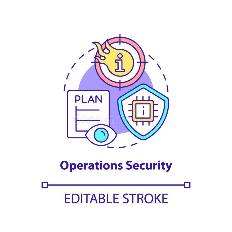 Operations Security Concept Icon Stock Vector - Illustration of ...