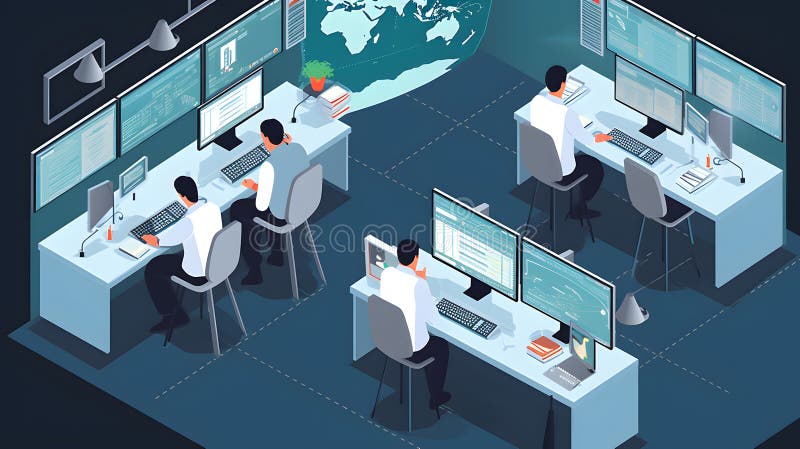 An it Operations Team Performing System Administration an One Created ...