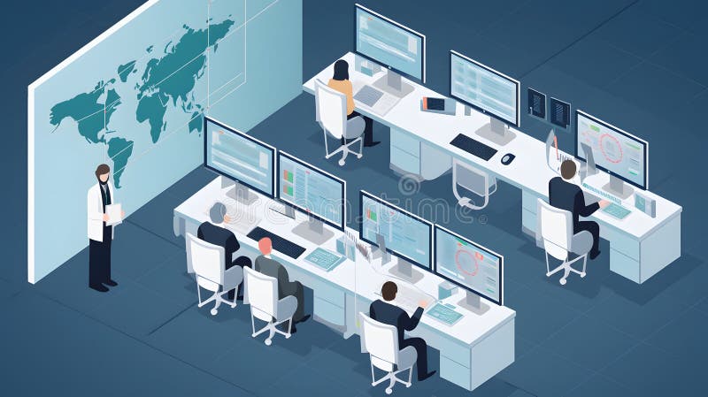 An it Operations Team Performing System Administration an Three Created ...