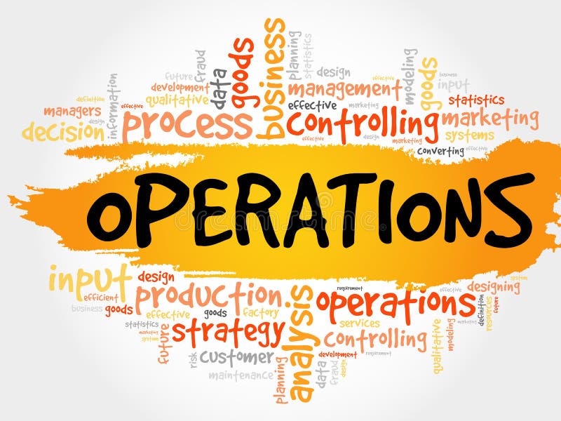 Operations word cloud stock illustration. Illustration of cost - 200717067
