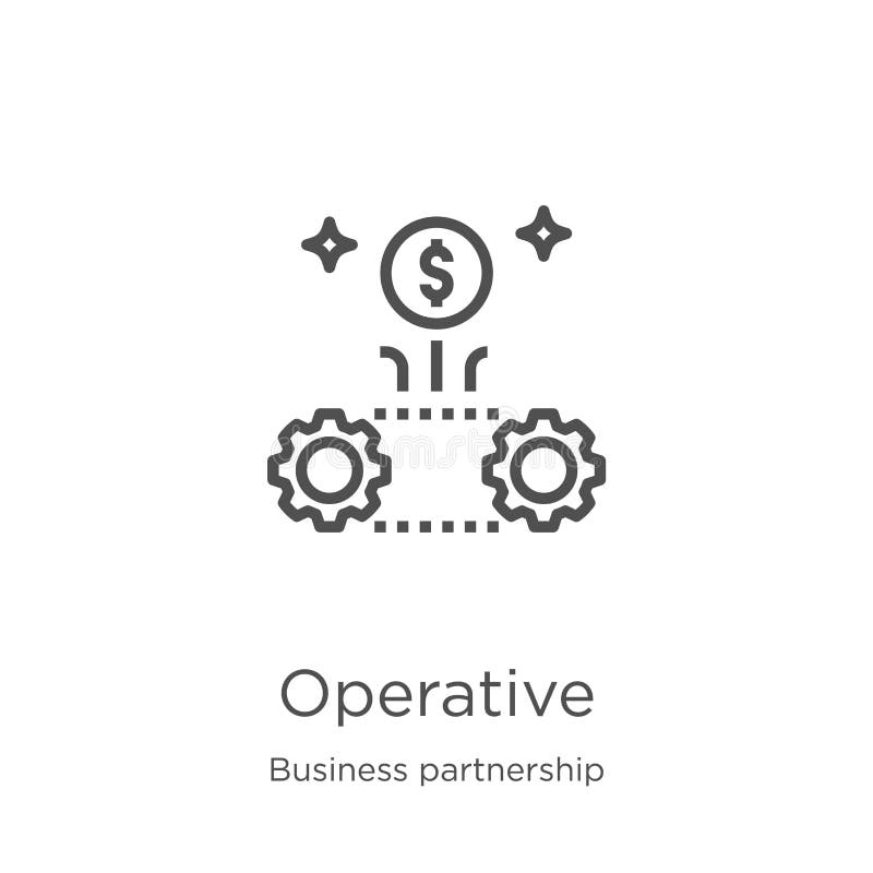 Operative Icon Vector from Business Partnership Collection. Thin Line ...