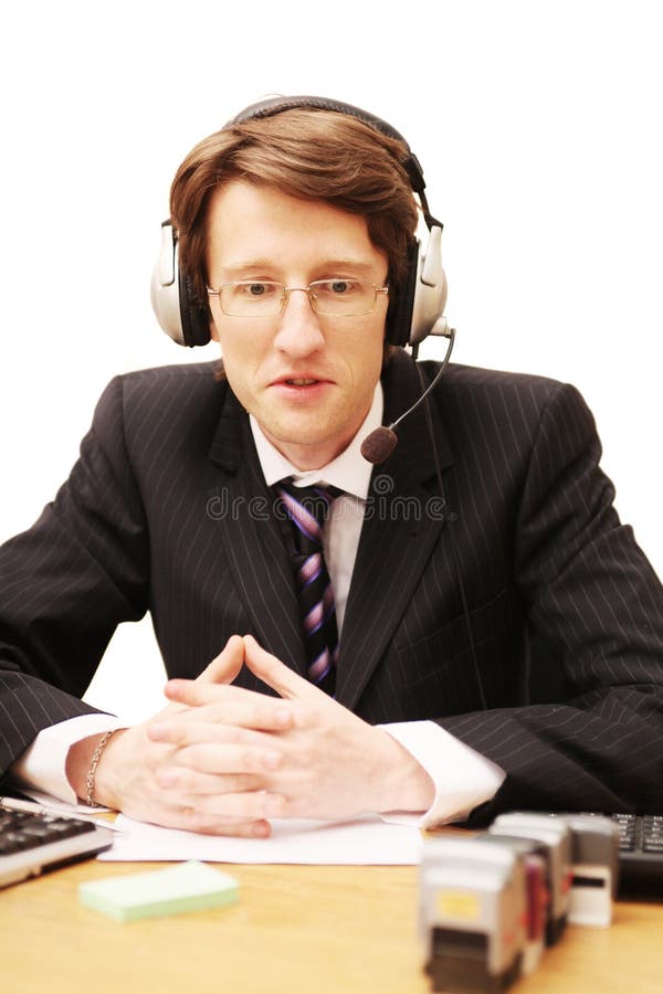 Operator stock photo. Image of computer, finance, discussion - 22152656