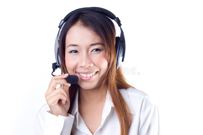 Operator stock photo. Image of headphones, people, office - 29420324