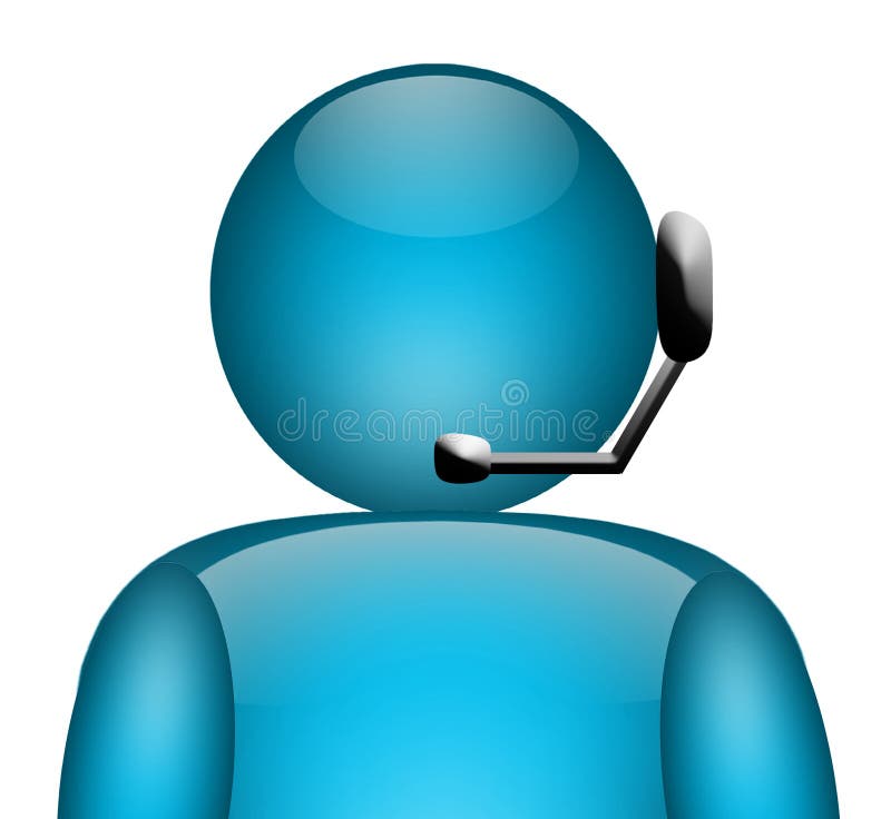 Male Customer Service Icon stock vector. Illustration of sign - 2435398