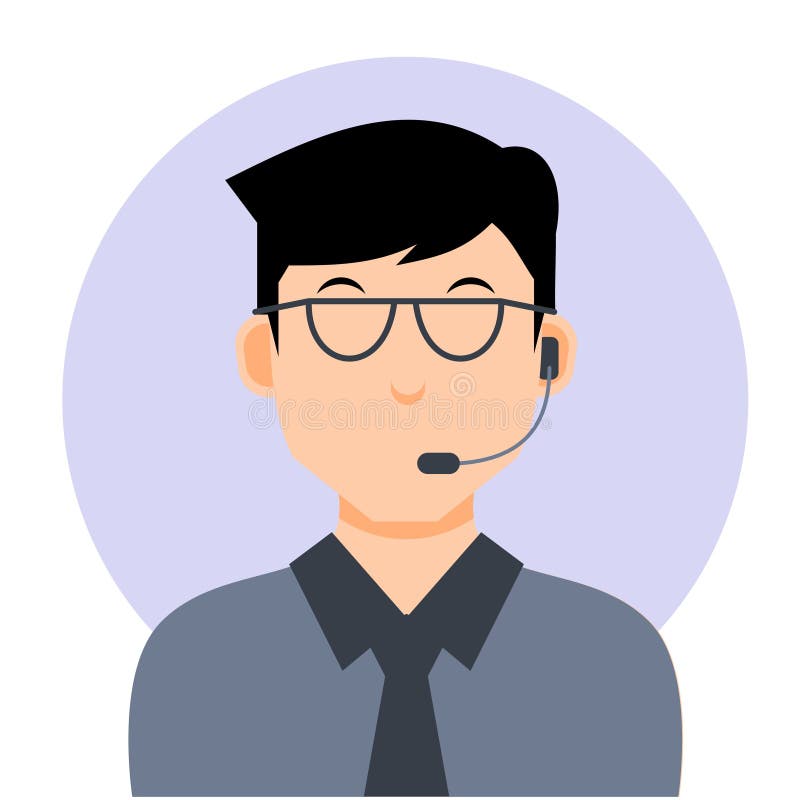 Operator Avatar in Vector Illustration Stock Vector - Illustration of ...