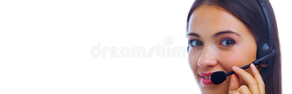 Operator banner stock image. Image of friendly, internet - 5370983